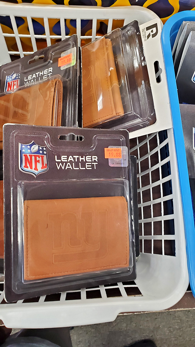 Leather wallets with official NFL logos—perfect for the sports fan who wants to keep their cash in team-spirited style.