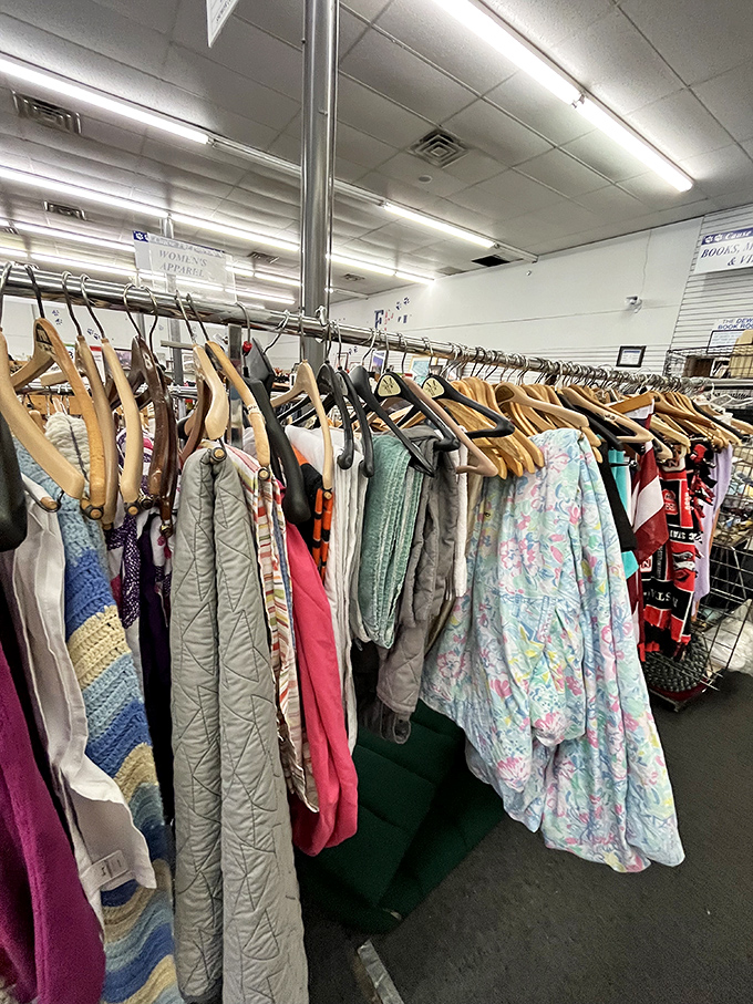 The clothing section is meticulously organized, making your $27 wardrobe makeover not just affordable but surprisingly efficient.