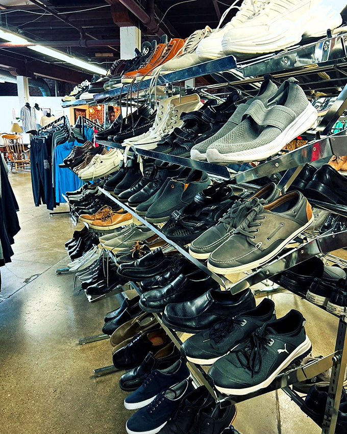 These shoes weren't made for walking away from&mdash;rows of barely-worn footwear prove that one person's closet cleanout is another's style upgrade.