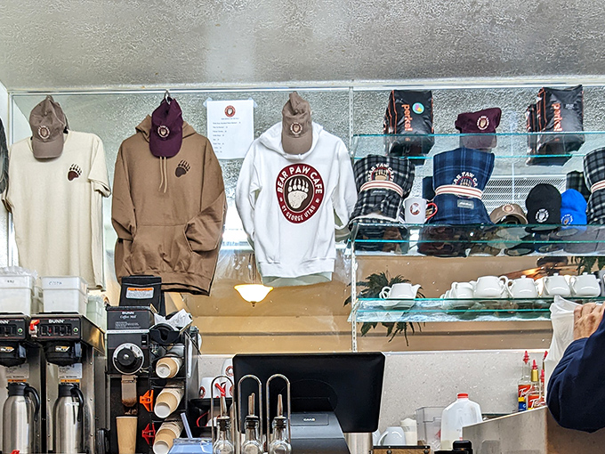 Bear Paw merchandise for when you love a restaurant so much, you want to wear its logo home.