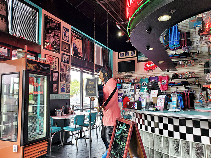 Where Route 66 meets Jacksonville&mdash;the merchandise corner offers souvenirs for your body while the kitchen provides souvenirs for your soul.