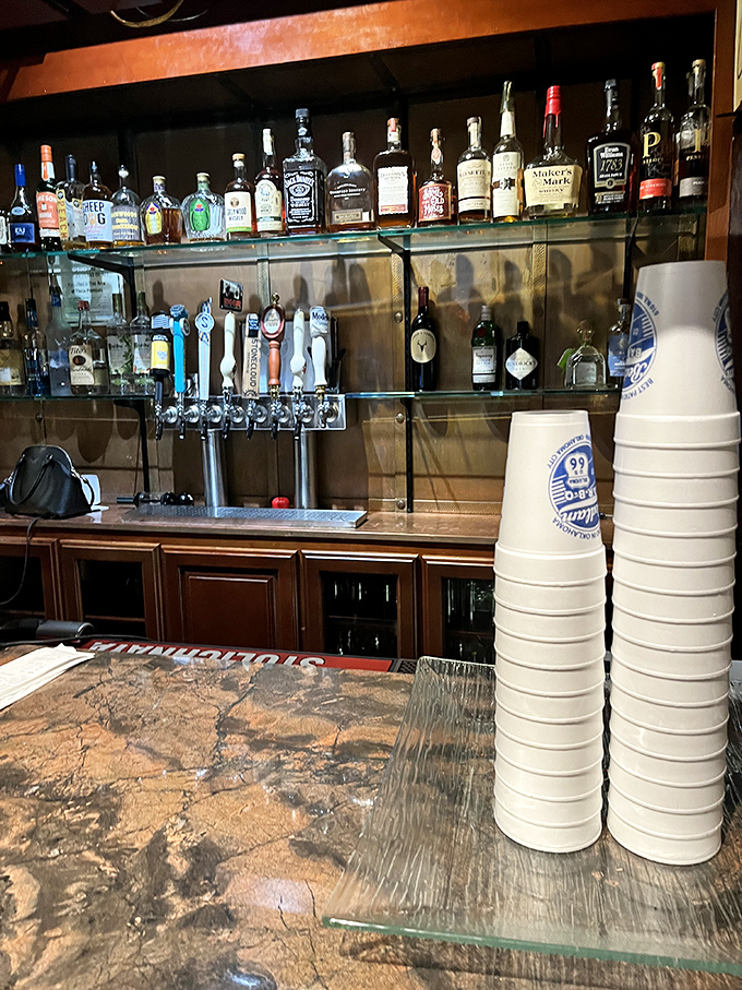 The bar setup isn't trying to be fancy &ndash; it's honest and straightforward, just like the barbecue philosophy that permeates this place.