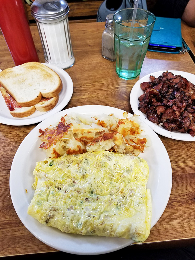 This omelet doesn't need fancy French technique&mdash;just perfectly cooked eggs wrapped around fillings with the confidence of a dish that knows its worth.