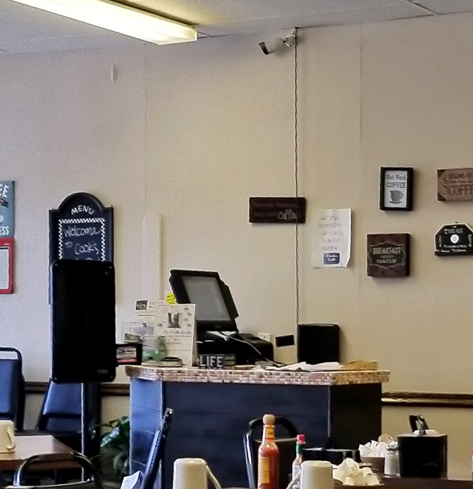 Where breakfast magic happens. The unassuming counter where orders are placed and breakfast dreams come true.