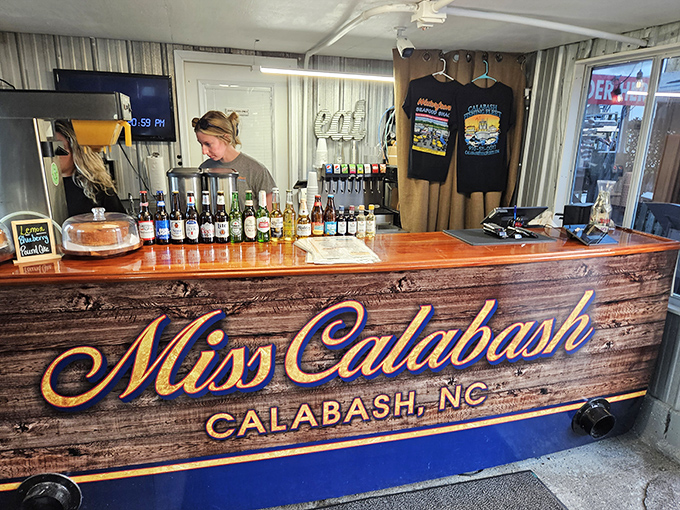 The bar at Miss Calabash isn't trying to be trendy – it's aiming for timeless, and hitting the mark perfectly.