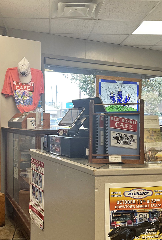 Merchandise that lets you take home memories when your stomach can't fit another bite. The cookbook promises to bring Blue Bonnet magic to your kitchen.