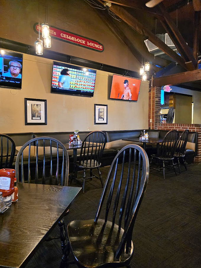 The Cellblock Lounge area offers comfortable seating where the only sentence you'll serve is "I'll have another, please."