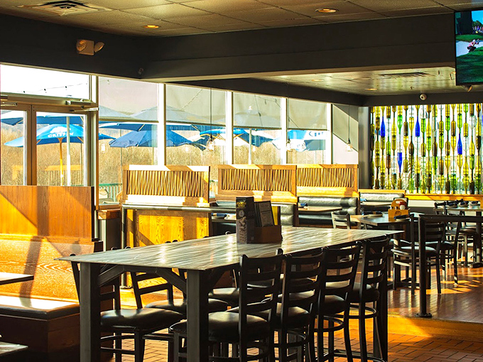 Sunlight streams through windows, creating a golden hour effect that makes even empty tables look like they're waiting for something magical to happen.