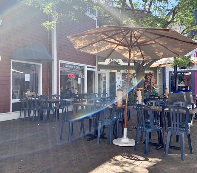 Sunshine, fresh air, and the anticipation of Great Lakes seafood&mdash;the outdoor patio offers a perfect trifecta for summer dining in Mackinaw City.