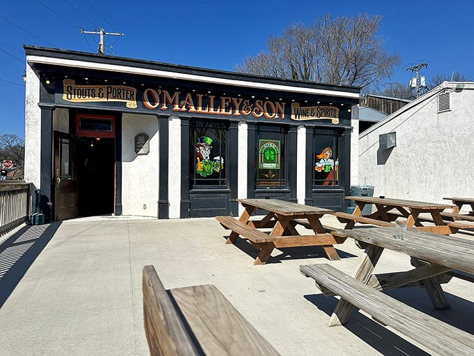 The patio offers a sun-drenched prelude to the underground adventure—like the appetizer before the main course of cave-dwelling delights.