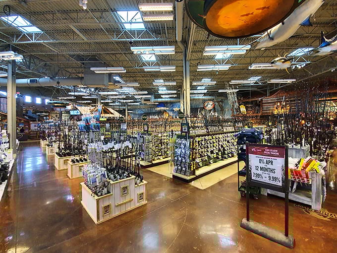 An angler's paradise where fishing enthusiasts can hook great deals on gear that would otherwise leave their bank accounts gasping for air.