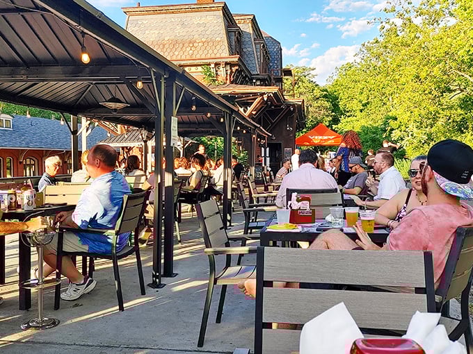 Outdoor seating catches those perfect Pennsylvania evenings when the weather cooperates and dining al fresco becomes the only reasonable life choice.