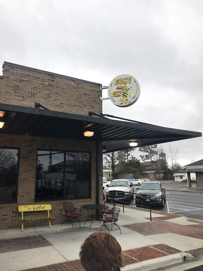 Outside, a simple yellow bench invites you to sit awhile&mdash;because good meals deserve a moment of reflection before heading back to reality.