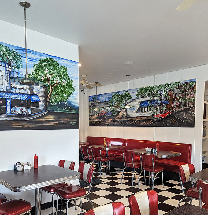 Hand-painted murals of Chillicothe transform simple white walls into a celebration of local pride and history.