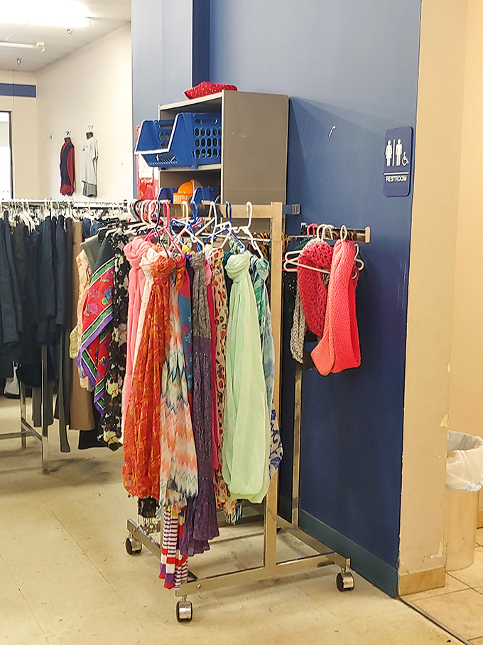 Scarf central, where patterns and colors dance together. That mint green number could be the perfect accent to your spring wardrobe.