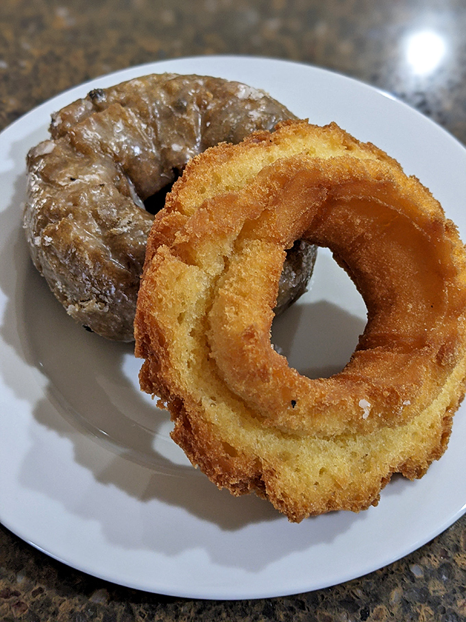 The textural contrast between cake and old-fashioned donuts is like comparing jazz to classical music&mdash;both magnificent in completely different ways.