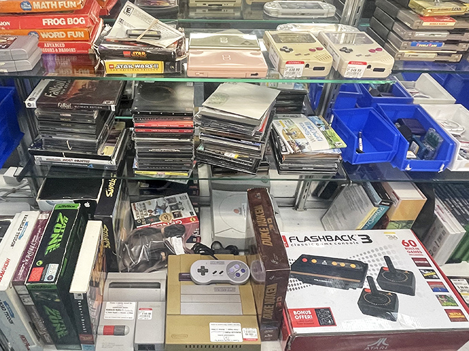 Retro gaming consoles and cartridges transport you back to simpler times when graphics were pixels.