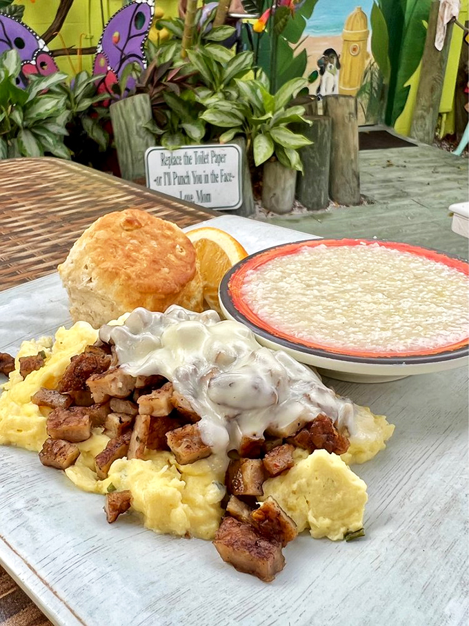 When eggs, potatoes, and sausage meet on a plate, it's not just breakfast&mdash;it's a summit of morning diplomacy with delicious results.