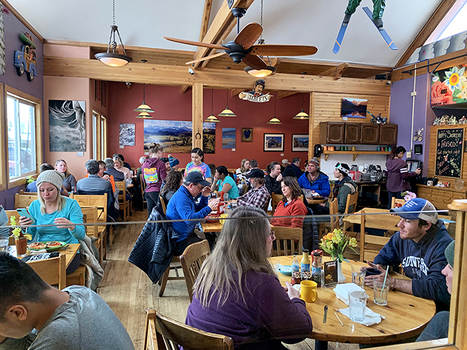 The dining room buzzes with the happy murmur of people having what might be the best breakfast conversation of their lives.