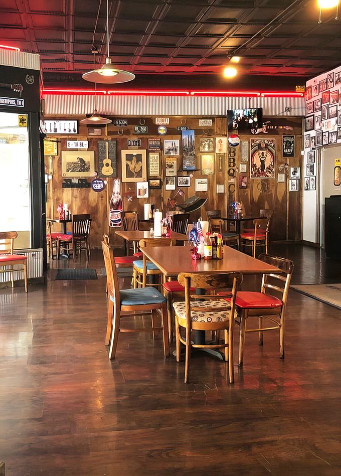 Mismatched chairs that have witnessed countless barbecue epiphanies. Each table has hosted its share of sauce-stained grins and empty plates.