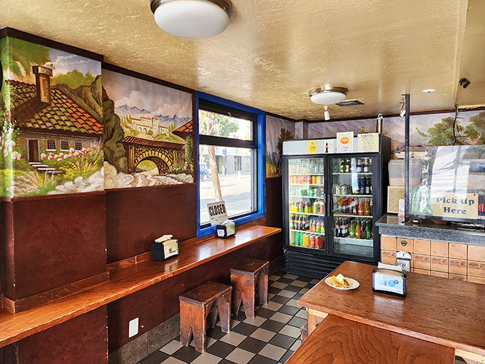 The murals depicting pastoral Mexican landscapes provide a moment of tranquility before the beautiful chaos of your taste buds' impending fiesta.