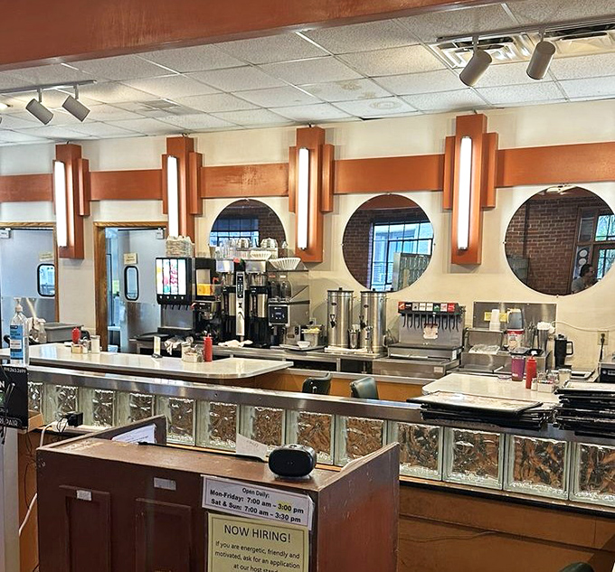 The service counter's retro design elements aren't manufactured nostalgia&mdash;they're authentic touches in a place that's been doing things right long before it was trendy.