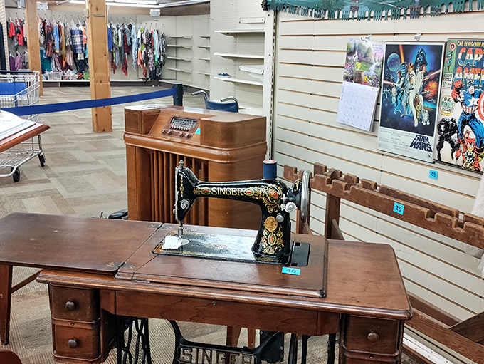 That vintage Singer sewing machine isn't just furniture&mdash;it's a piece of American craftsmanship history still ready to create.