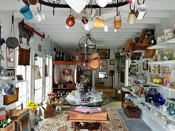 This isn't a gift shop&mdash;it's a treasure trove of coastal curiosities where coffee mugs hang like caught fish waiting to be taken home.