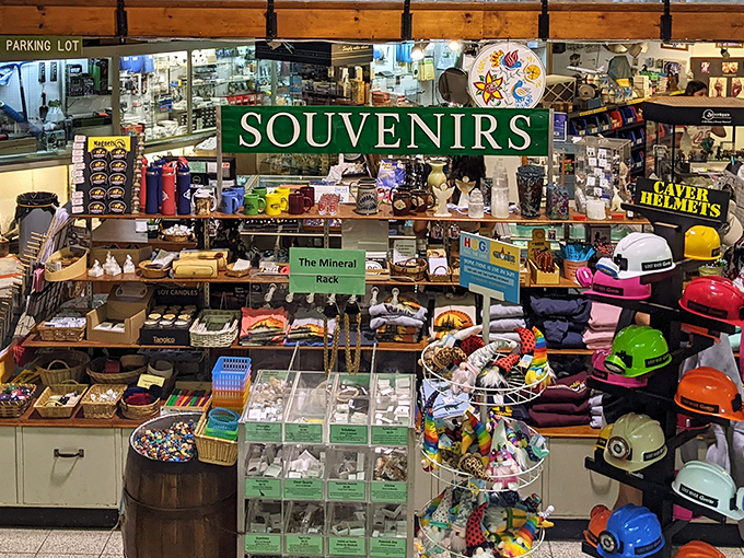The souvenir shop offers everything from polished stones to colorful helmets – because nothing says "I explored caves" like a tiny stalagmite for your bookshelf.