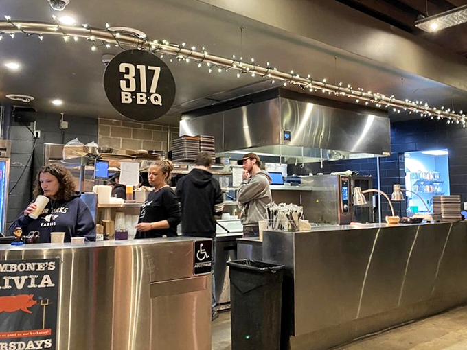 The open kitchen reveals the choreographed dance of barbecue professionals &ndash; each movement bringing you closer to meat nirvana.