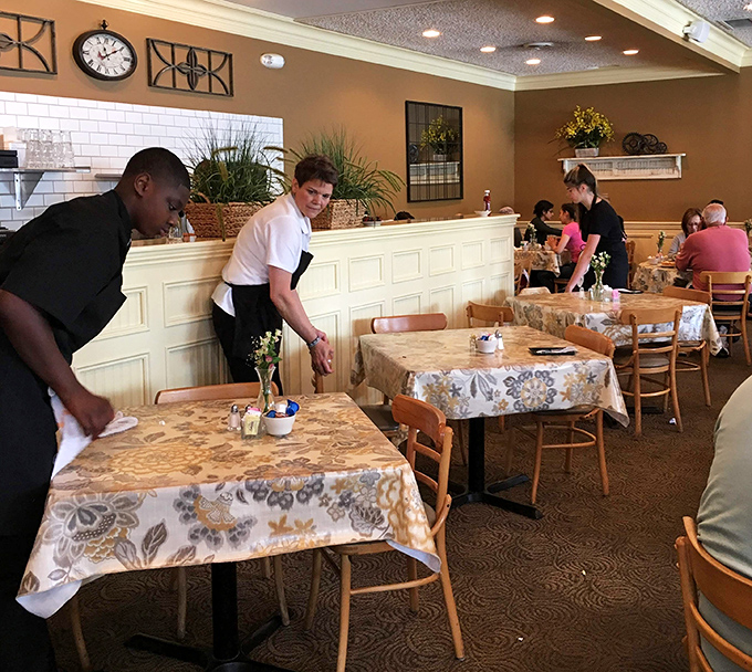 The staff moves with the practiced efficiency of breakfast ballet dancers&mdash;clearing, serving, and making sure no coffee cup sits empty for long.