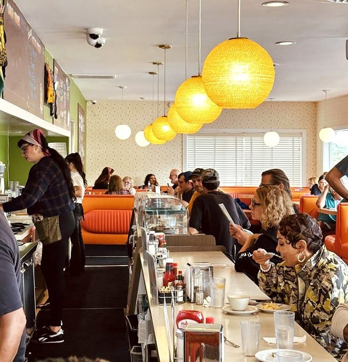 The bustling counter scene showcases why Cindy's has endured&mdash;real food served by real people in a space that feels instantly familiar.