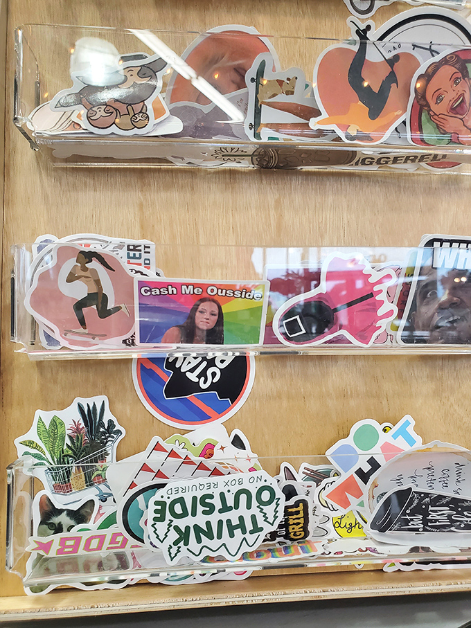 Pop culture in sticker form! These little adhesive personality statements range from plants to memes, perfect for laptops needing a personality boost.