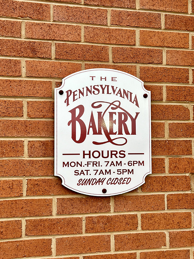The hours sign&mdash;a crucial piece of intelligence for planning your strategic pastry acquisition missions throughout the week.