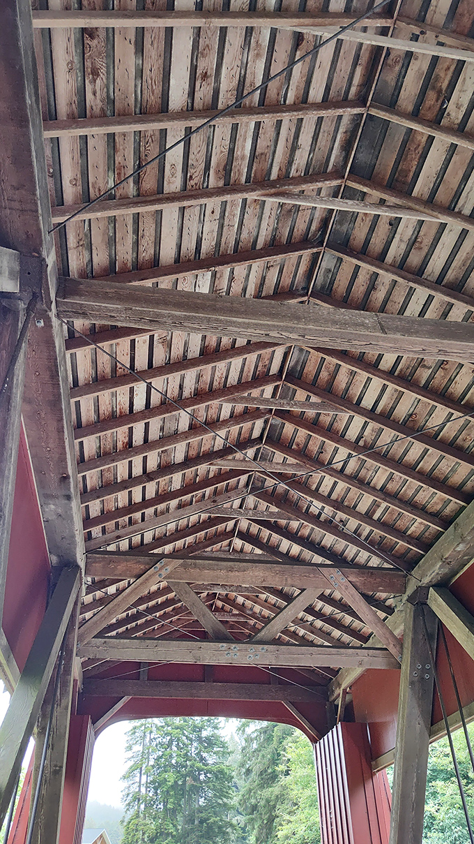 Gazing upward reveals the intricate wooden ceiling&mdash;a jigsaw puzzle of beams and planks that has sheltered travelers for generations.