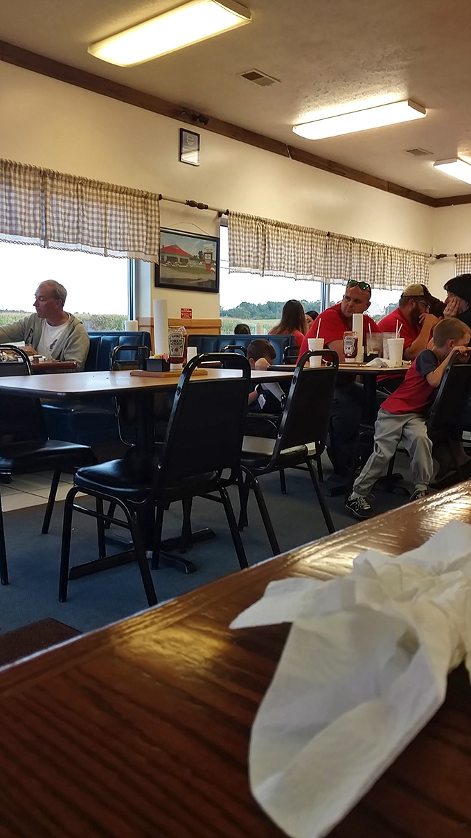 More diners enjoying the simple pleasure of good food without pretense. This is America's real dining room.