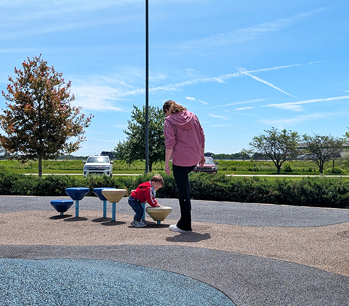 Shopping becomes a family affair at the interactive play area, where future bargain hunters learn the art of taking a break between stores.