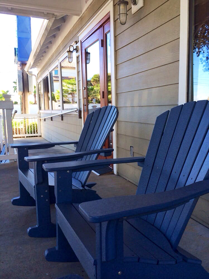 Those Adirondack chairs on the porch say "sit a spell" &ndash; the universal Southern invitation to slow down and digest properly.