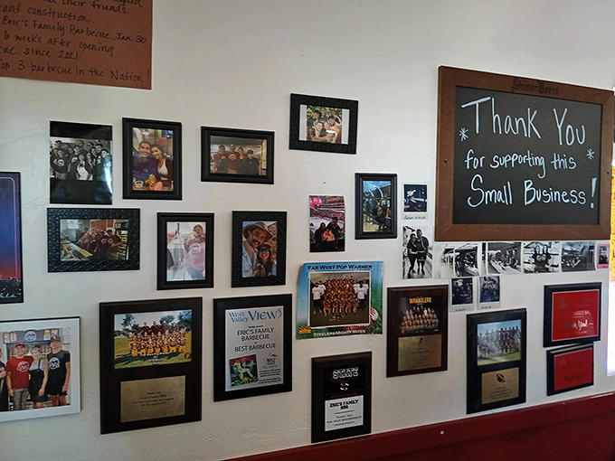 The wall of fame tells stories of community and barbecue pilgrimages &ndash; a visual testament to the restaurant's place in Arizona's food landscape.