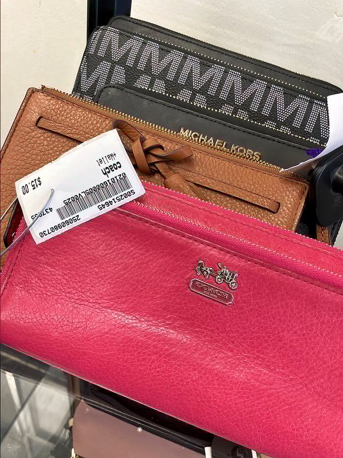 Designer wallet heaven&mdash;where Michael Kors, Coach, and good financial decisions live together in perfect harmony.