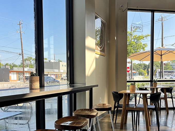 Window seats: prime real estate for people-watching with a side of sunshine and the constant temptation to order "just one more thing."