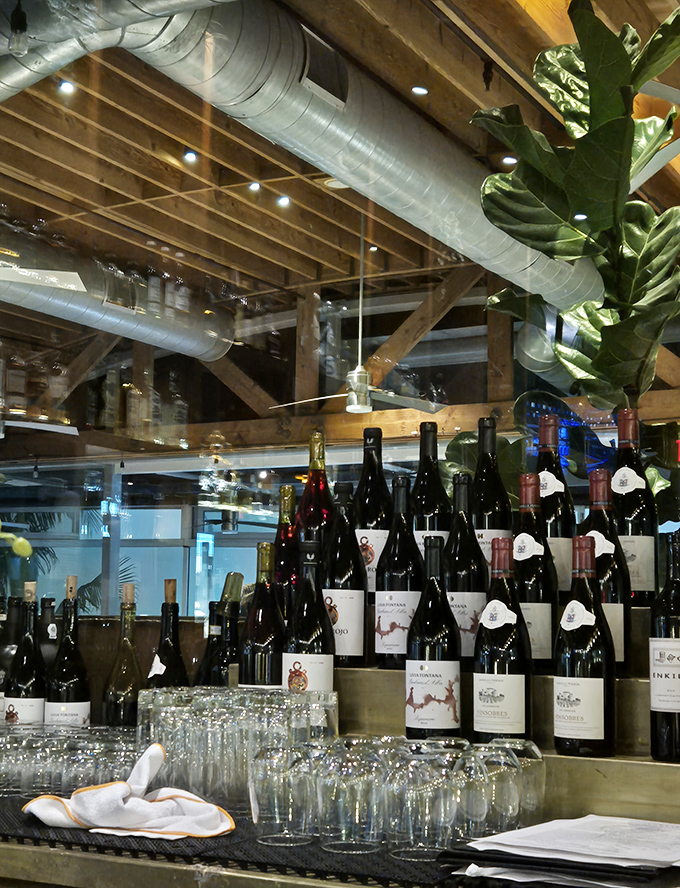 The wine selection stands at attention, ready to complement your seafood feast like a well-rehearsed orchestra awaiting its conductor.