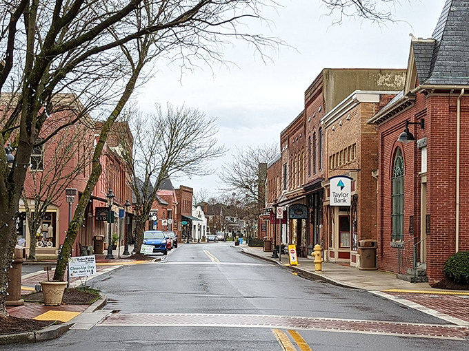 Brick-lined streets invite leisurely strolls past shops that remember when customer service actually meant something.