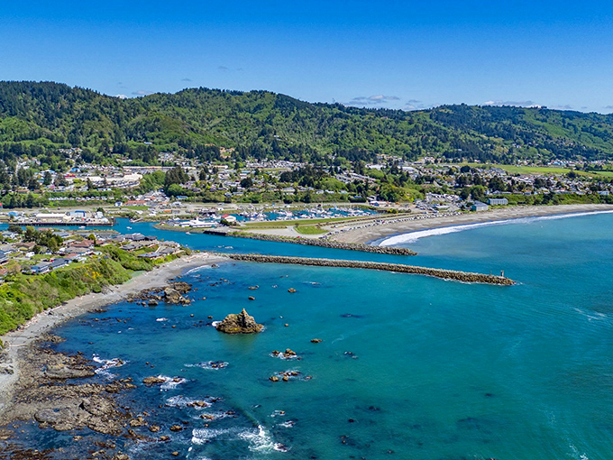 Brookings enjoys Oregon's warmest coastal weather, where flowers bloom year-round and beaches feel almost tropical.