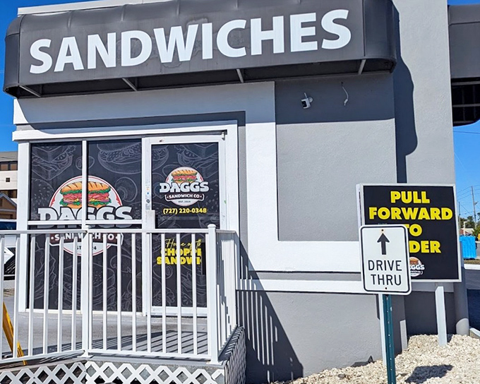 Daggs' sleek modern exterior signals a fresh take on the timeless art of sandwich making.