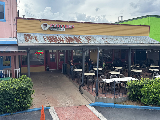 Flippers sits pretty in Old Town, ready to fuel your theme park adventures.