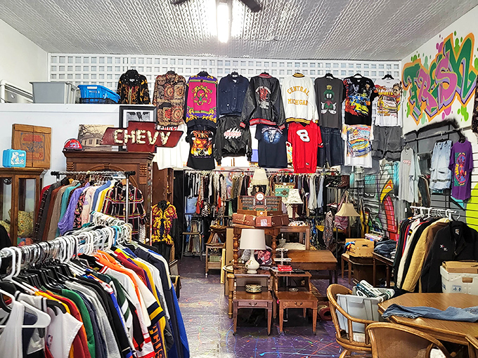 A kaleidoscope of vintage finds fills Sweet Repeat&rsquo;s cozy interior&mdash;where every corner whispers a story from decades past.