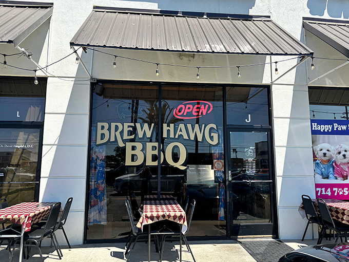 Strip mall exterior, smokehouse soul - proof that great barbecue transcends fancy facades.
