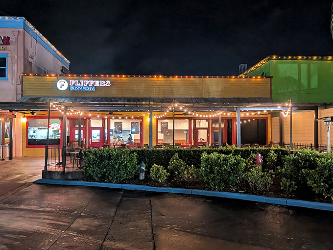 Colorful lights promise fun times and full bellies &ndash; tourist trap done right. 