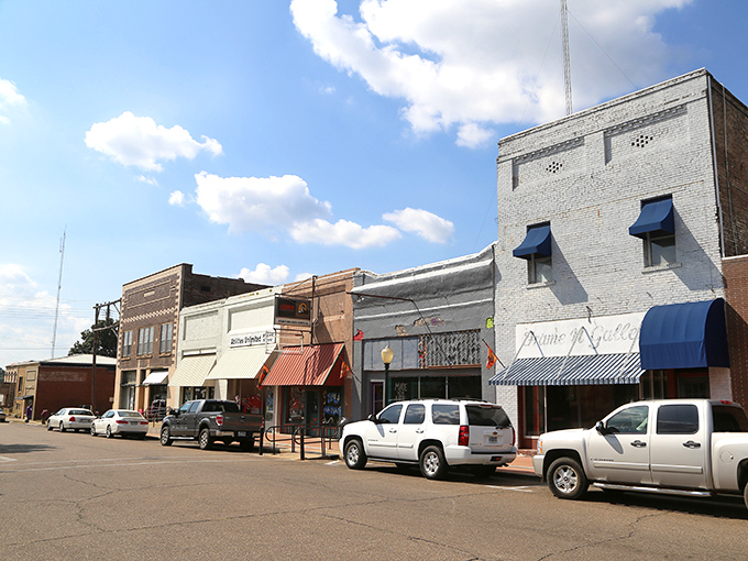 Classic brick buildings house modern businesses in a town that perfected the art of graceful aging.
